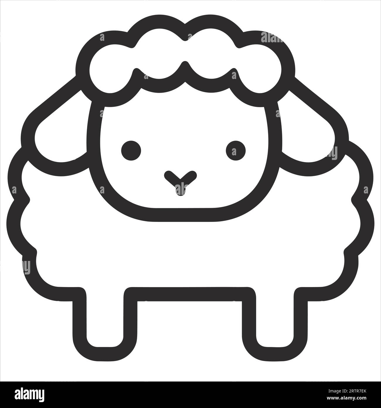 View to flock of sheep Stock Vector Images - Alamy