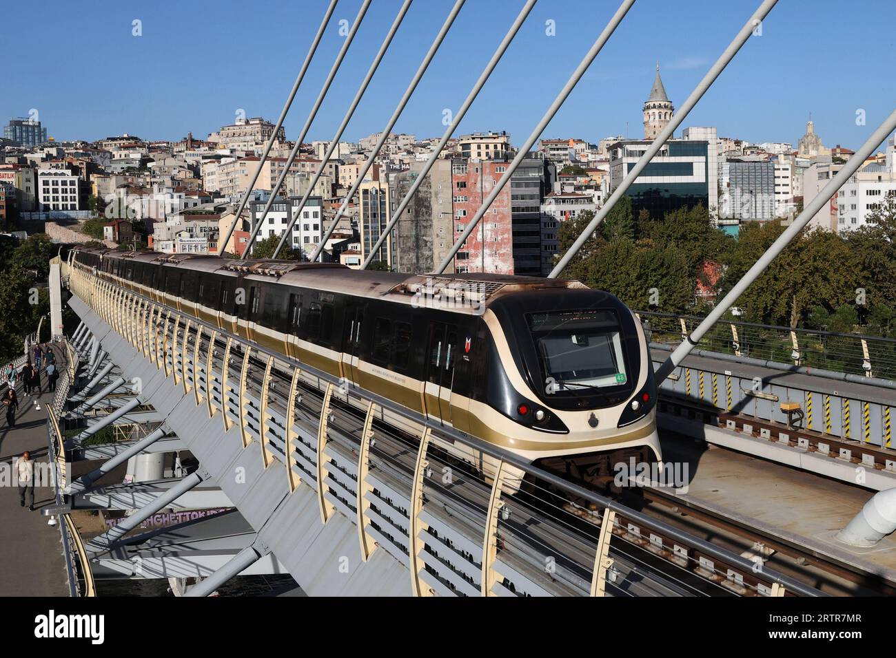 Metro train at Haliç station in Istanbul, Turkey Stock Photo - Alamy