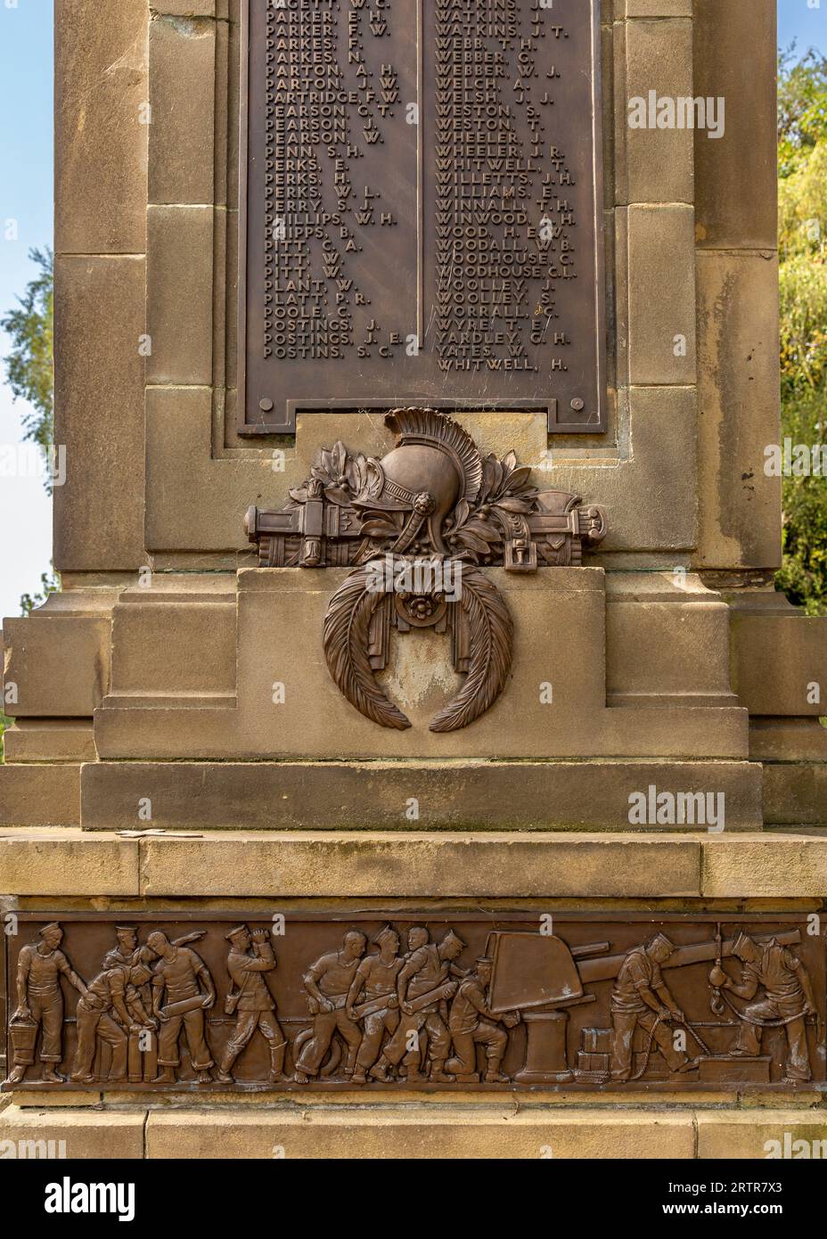 War memorial monument for local heroes at Mary Stevens Park ...