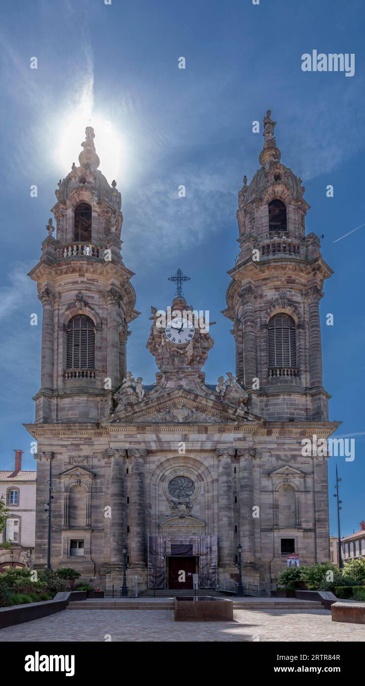 Luneville, France - 09 02 2023: View of the facade of Saint-Jacques ...