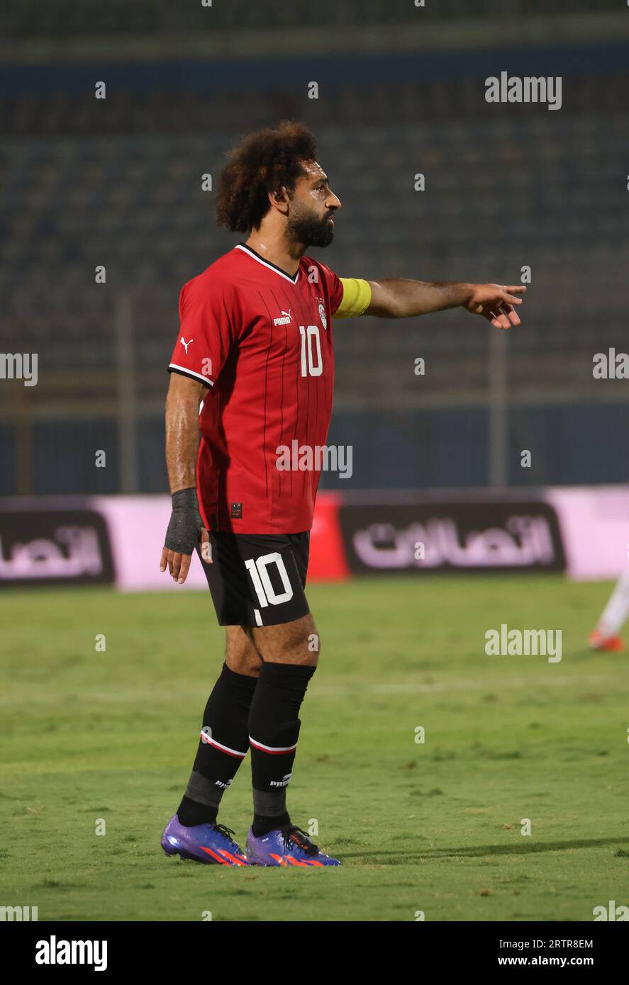 13/09/2023 Mohamed Salah on Egypt v Tunisia in Cairo on 30June Stadium ...