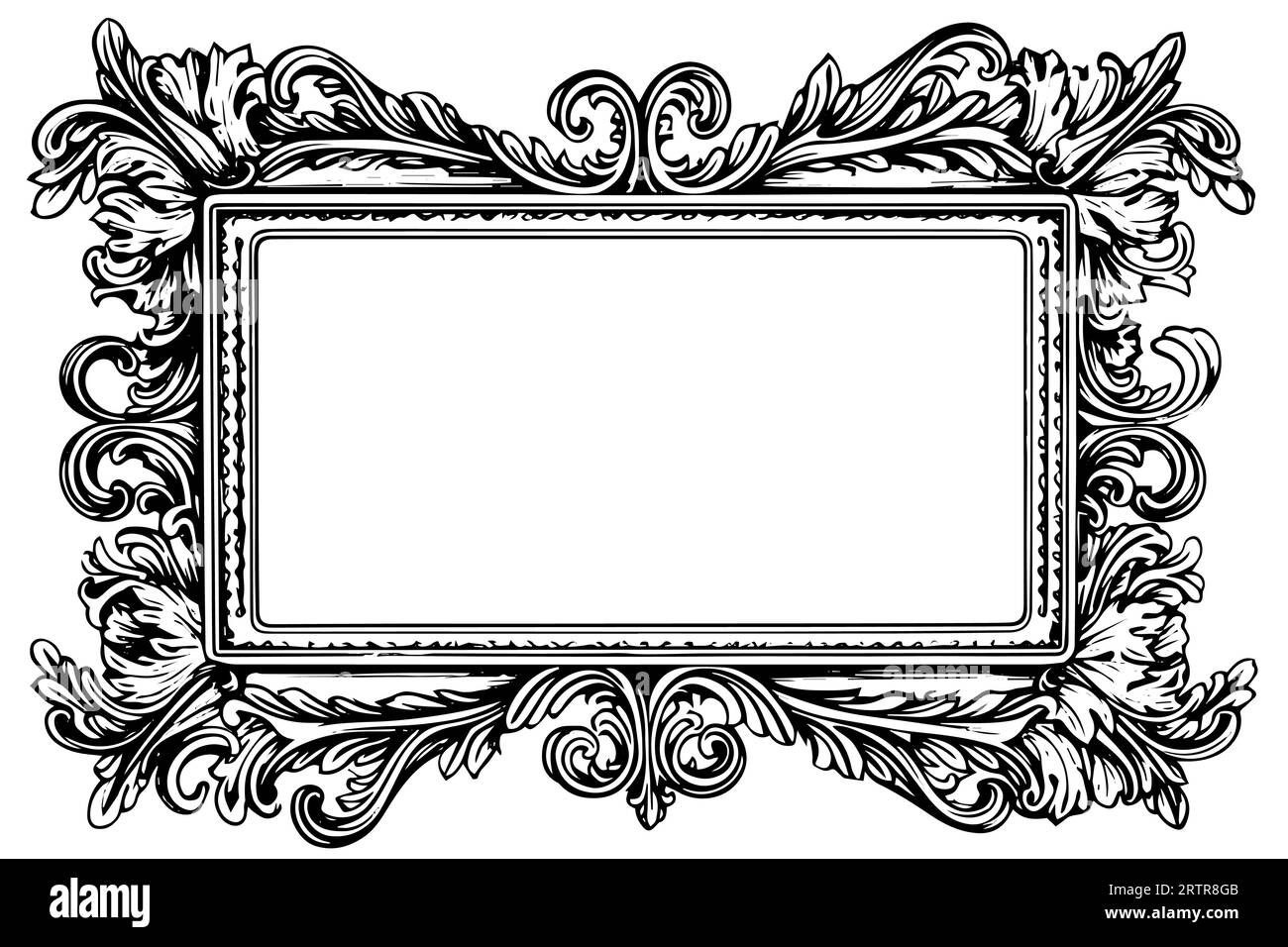 Hand drawn ink sketch of retro photo frame. Vector illustration Stock ...