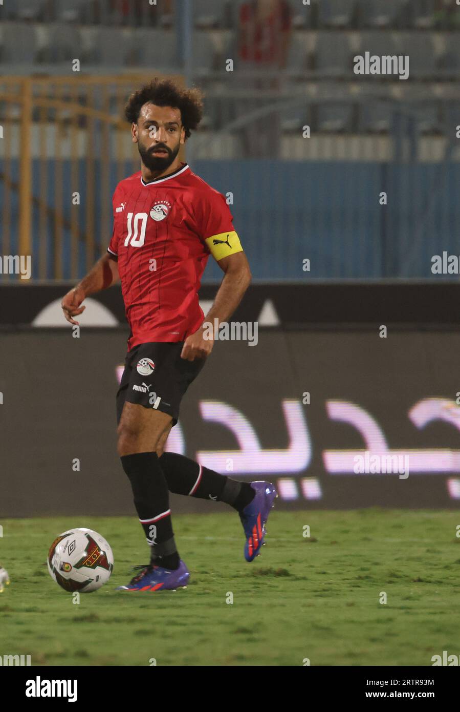 Egypt, Cairo - 12 September 2023 - Mohamed Salah of Egypt during ...