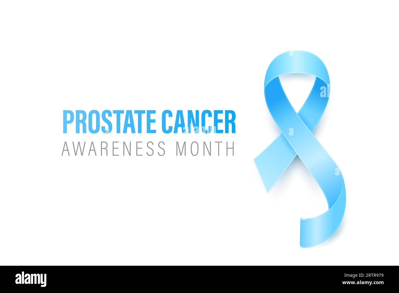 Prostate Cancer Banner, Card, Placard with Vector 3d Realistic Blue ...