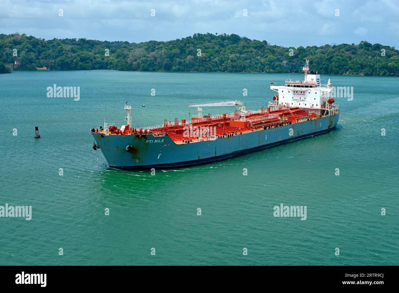 The Chemical/Oil Products Tanker 'PTI Nile' is seen transiting Gatun ...