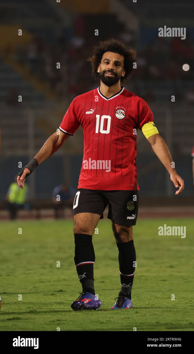 Egypt, Cairo - 12 September 2023 - Mohamed Salah of Egypt during ...