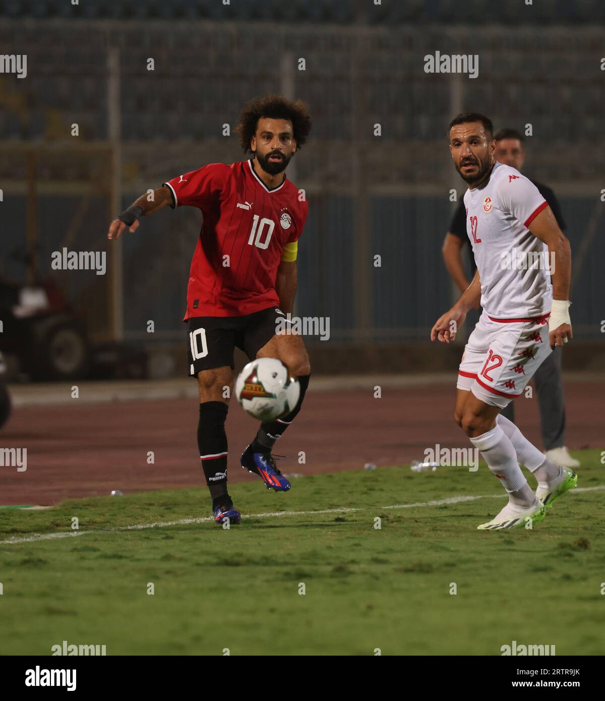 Egypt, Cairo - 12 September 2023 - Mohamed Salah of Egypt during ...