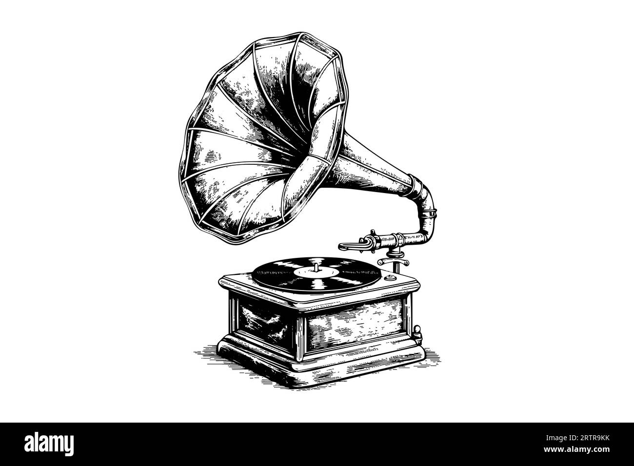 Phonograph machine Black and White Stock Photos & Images - Alamy