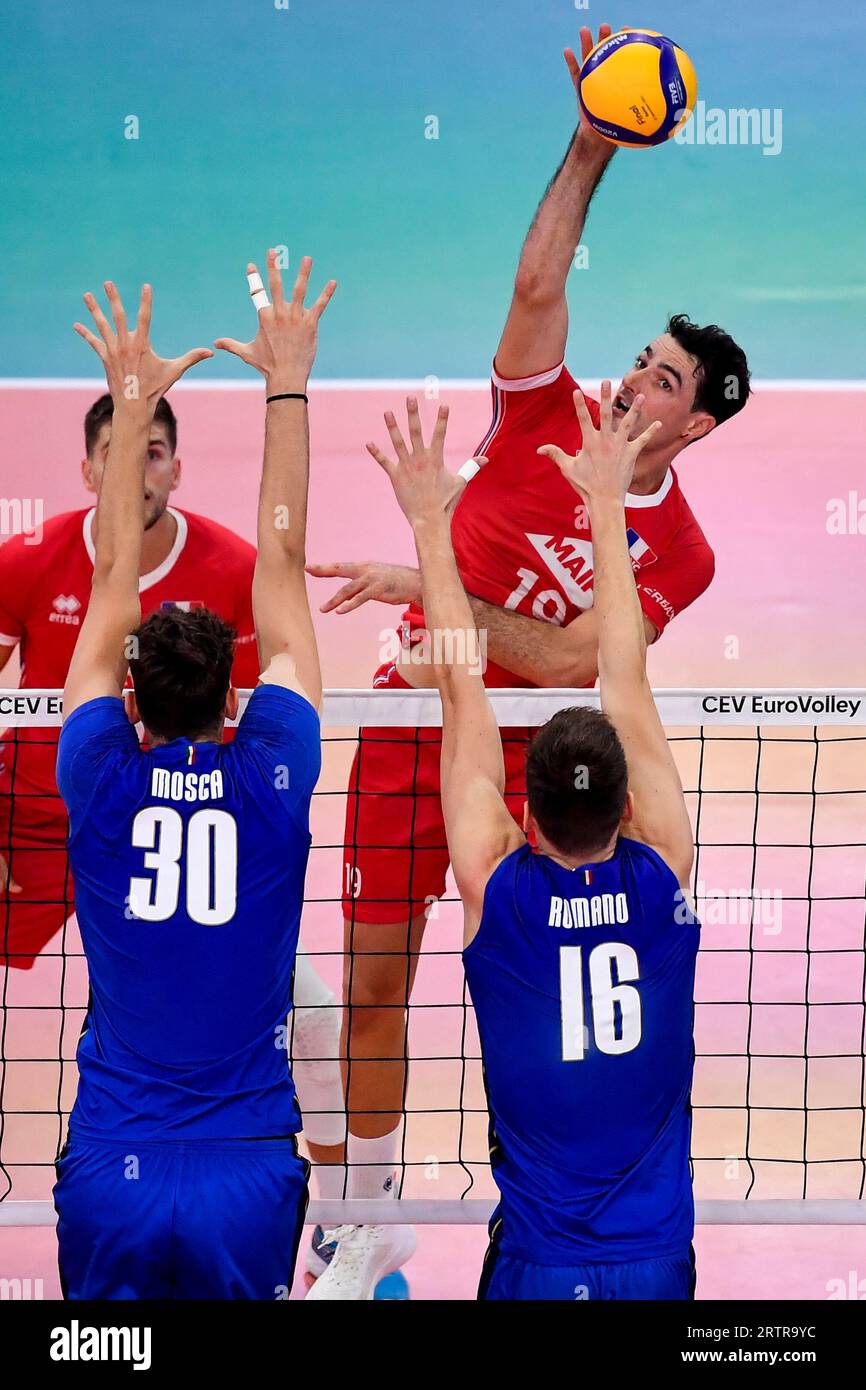 Rome, Italy. 14th Sep, 2023. Yacine Louati of France, Leandro Mosca and ...