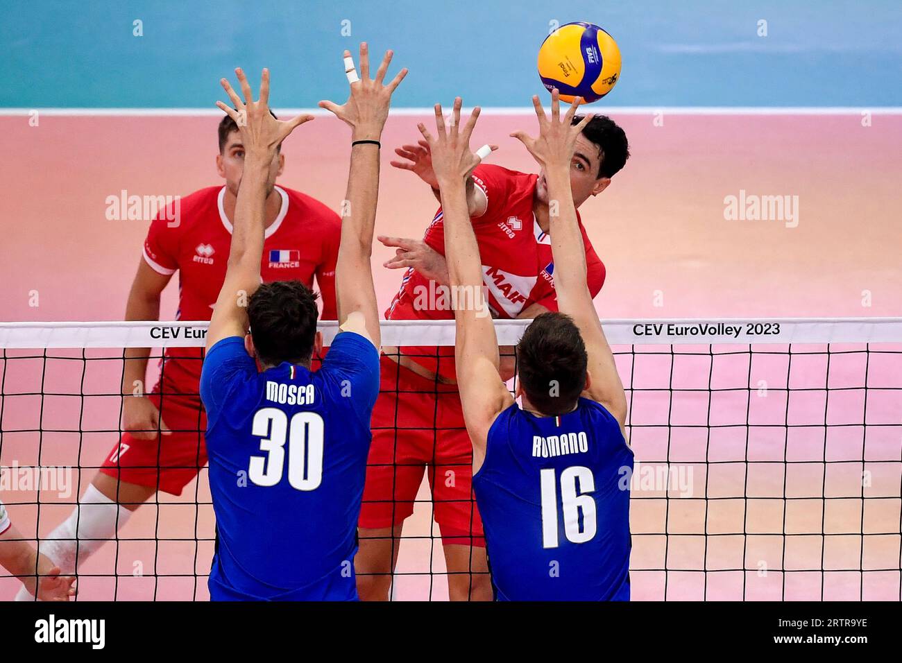 Rome, Italy. 14th Sep, 2023. Yacine Louati of France, Leandro Mosca and ...
