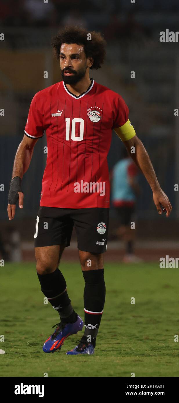 Egypt, Cairo - 12 September 2023 - Mohamed Salah of Egypt in home kit ...