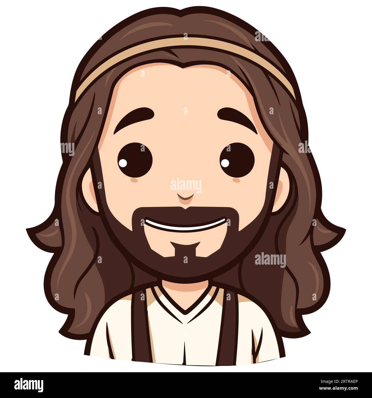 Simple Jesus face cartoon illustration Stock Vector Image & Art - Alamy