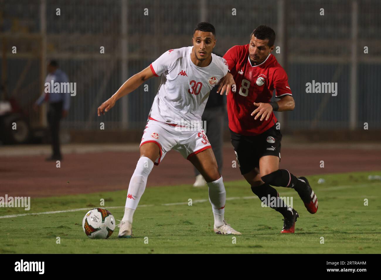 Egypt, Cairo - 12 September 2023 - Elias Achouri of Tunisia and Tarek ...