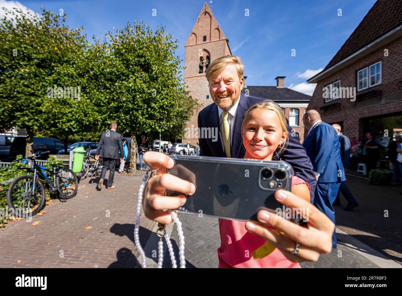 Loppersum, The Netherlands. 14th Sep, 2023. King Willem-Alexander makes ...