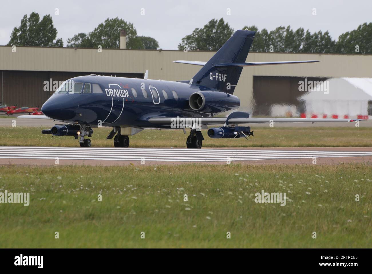 G-FRAF, a Dassault Falcon 20EW operated by defence contractor Draken ...