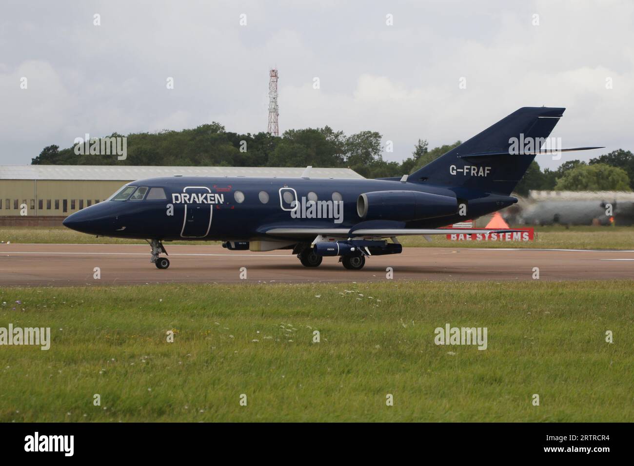 G-FRAF, a Dassault Falcon 20EW operated by defence contractor Draken ...