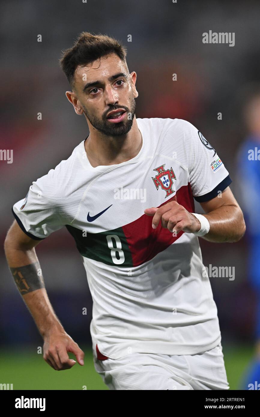 BRATISLAVA, SLOVAKIA - SEPTEMBER 8: Bruno Fernandes of Portugal ...