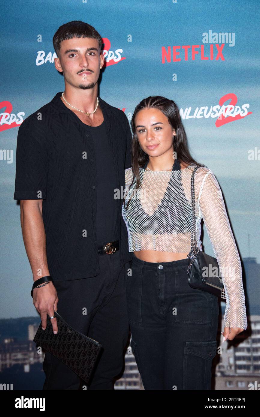 Paris, France. 14th Sep, 2023. Theo Da Costa and Lina attending the Banlieusards 2 Netflix ...