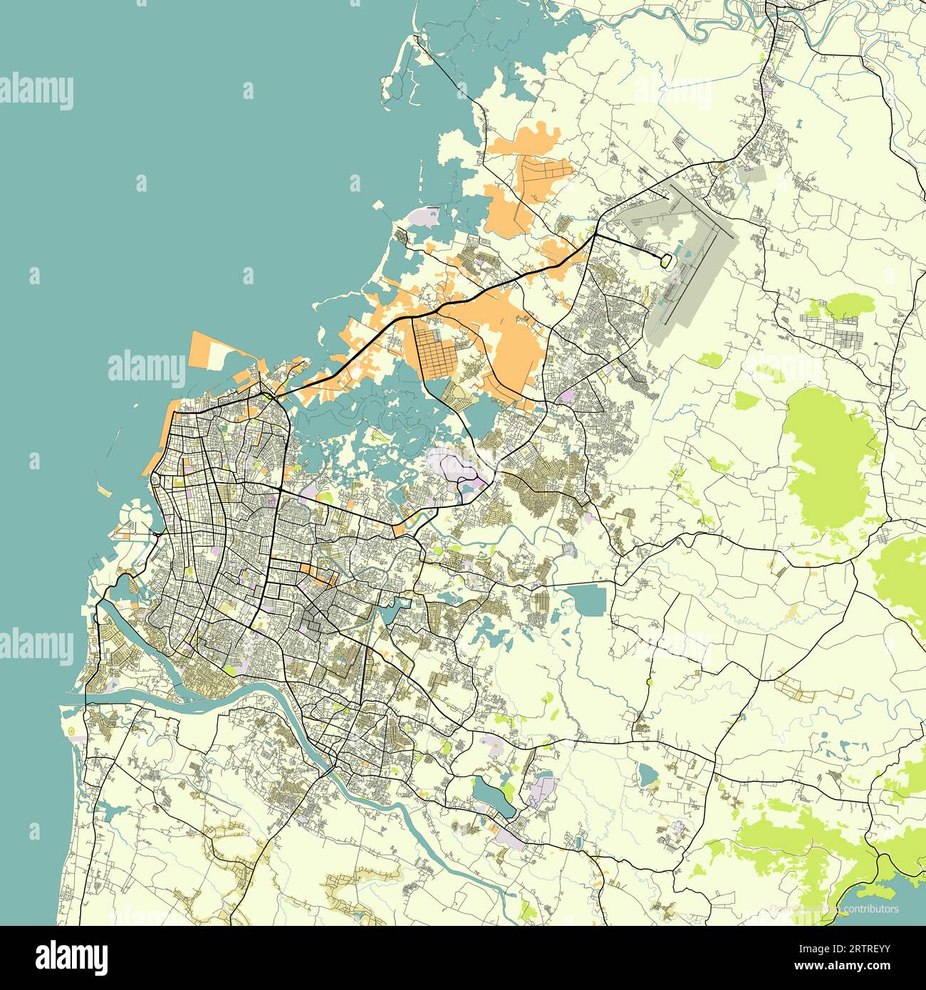 Map Of Makassar Makassar City South Sulawesi Indonesia Stock Vector Image And Art Alamy