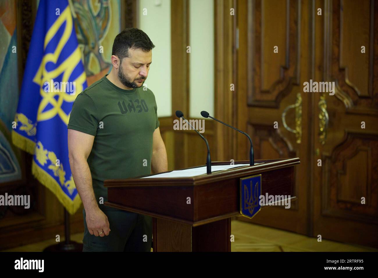 Kyiv, Ukraine. 14th Sep, 2023. Ukrainian President Volodymyr Zelenskyy ...