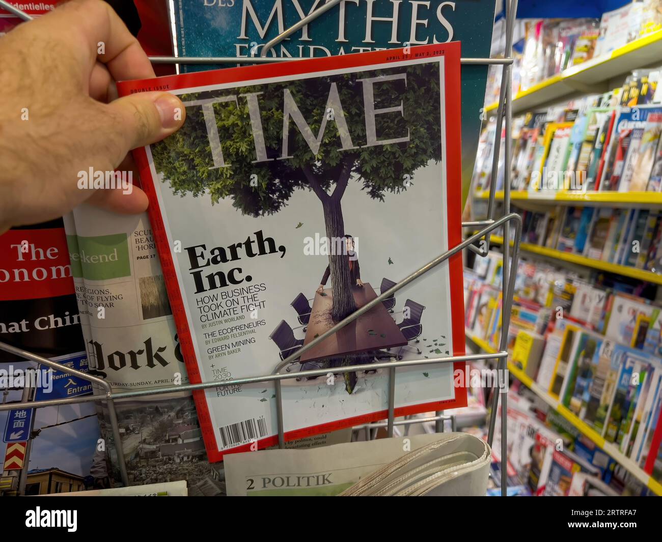 Time magazines display hi-res stock photography and images - Alamy