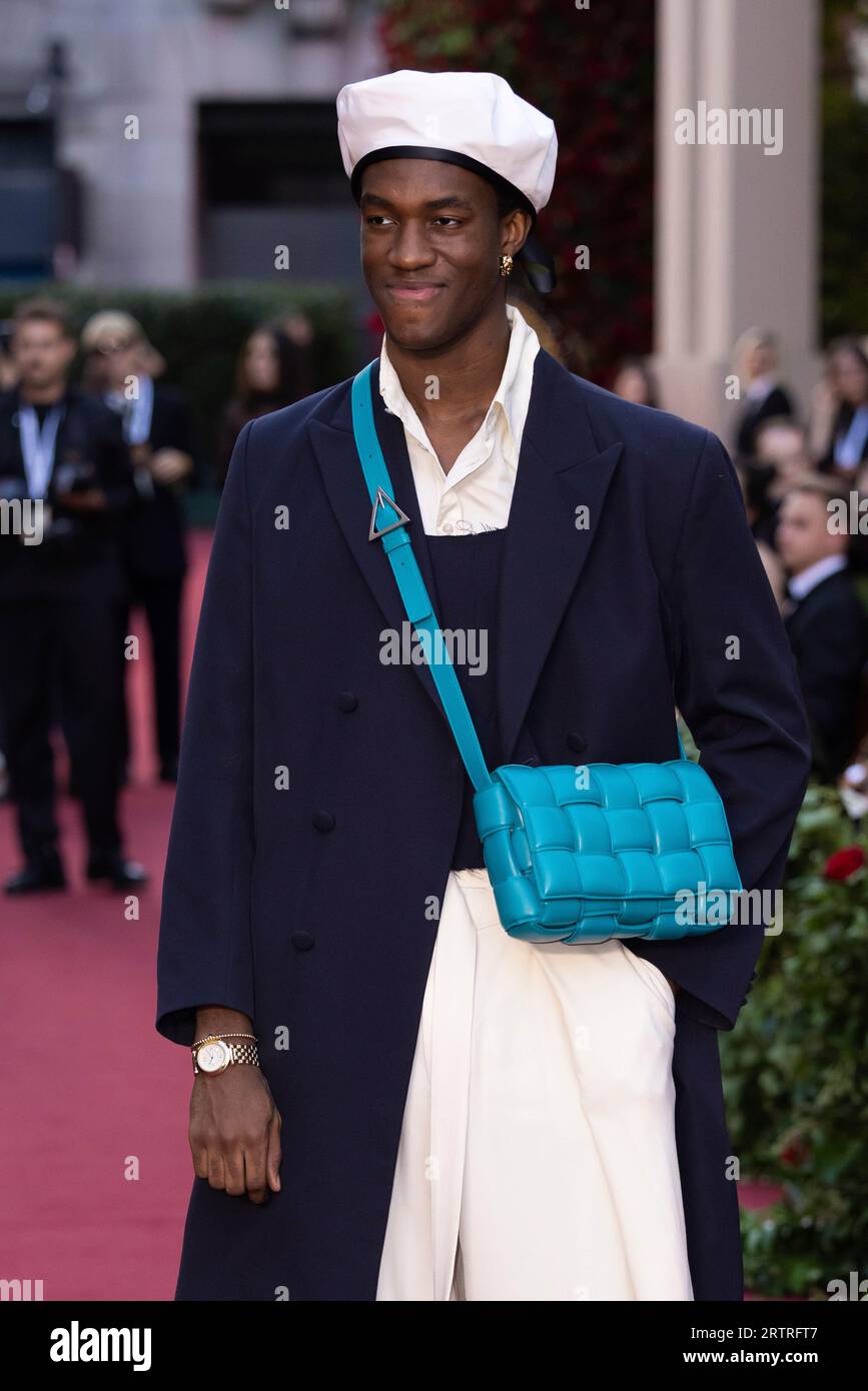 Wisdom Kaye poses for photographers upon arrival at the Vogue World ...