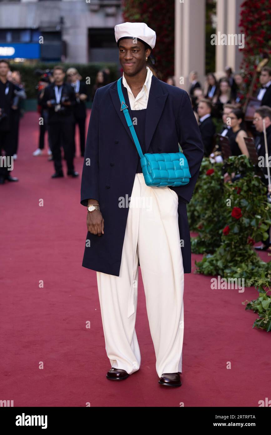 Wisdom Kaye poses for photographers upon arrival at the Vogue World ...