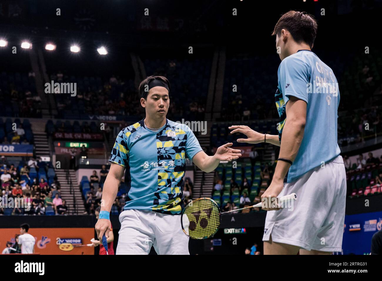 Hong Kong, China. 14th Sep, 2023. Chiu Hsiang Chieh, Yang Ming Tse of Chinese Taipei play during ...