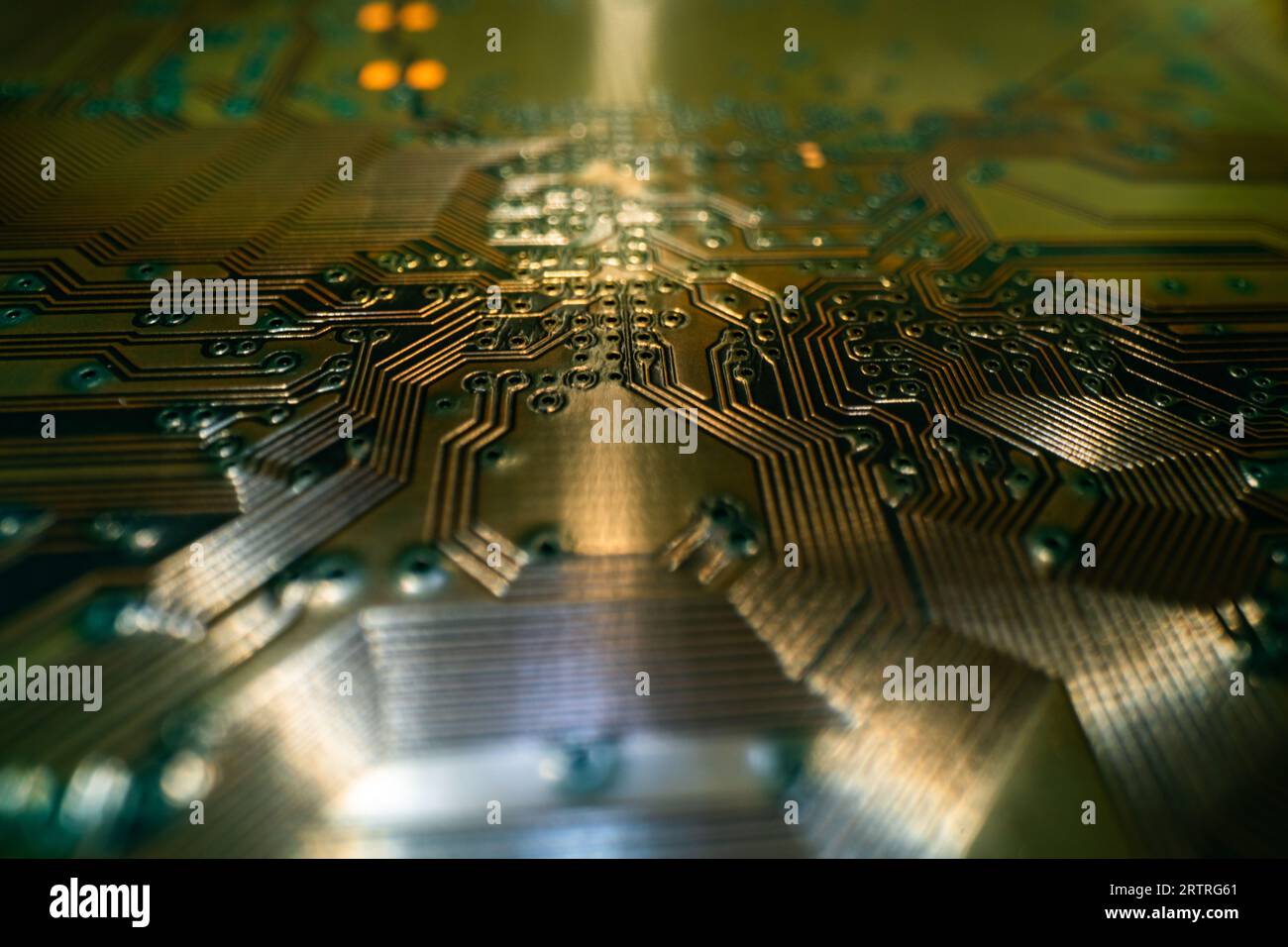 Semiconductors chip. Technology background. High tech electronic circuit board background. Close ...