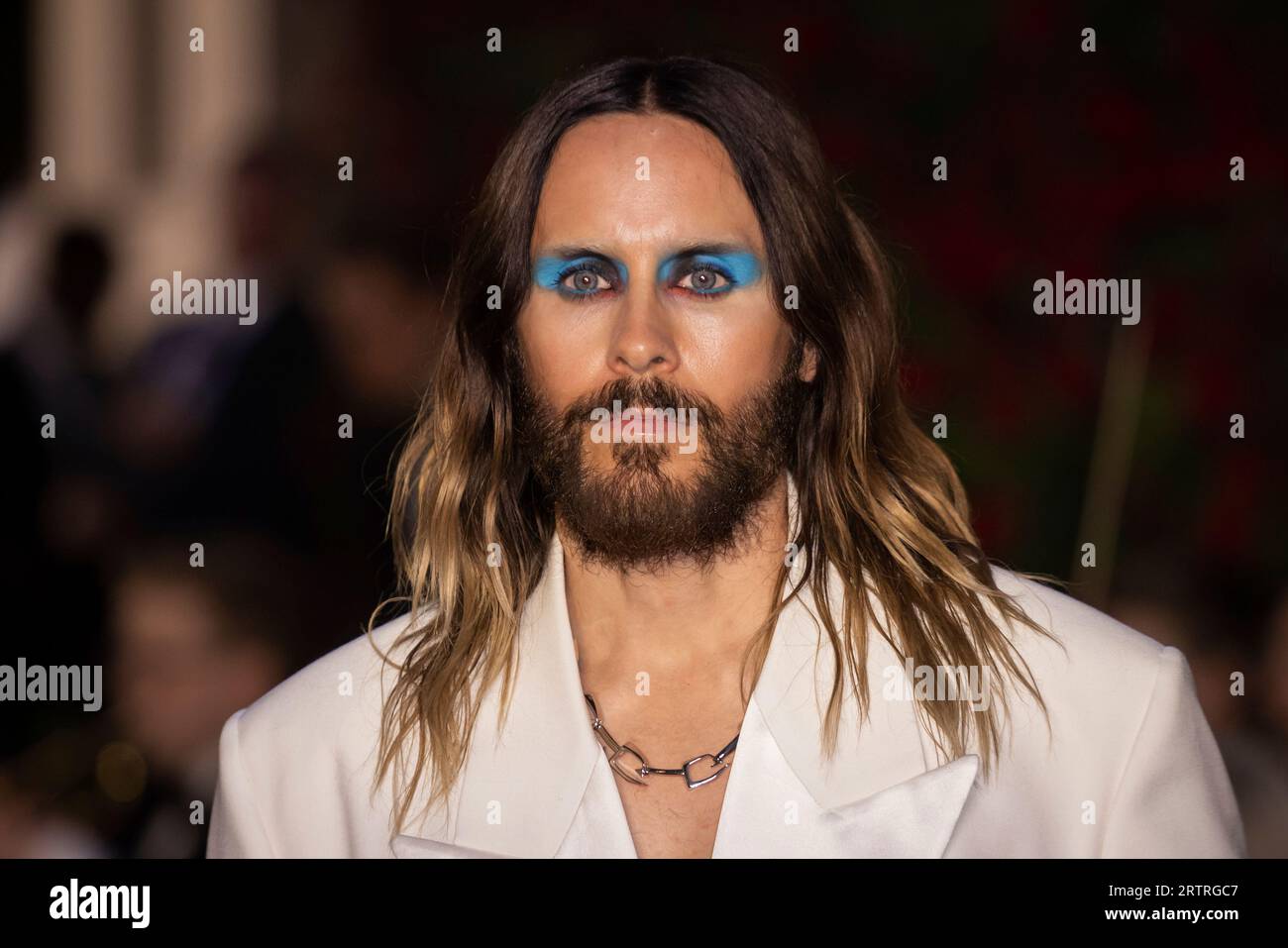 Jared Leto poses for photographers upon arrival at the Vogue World ...