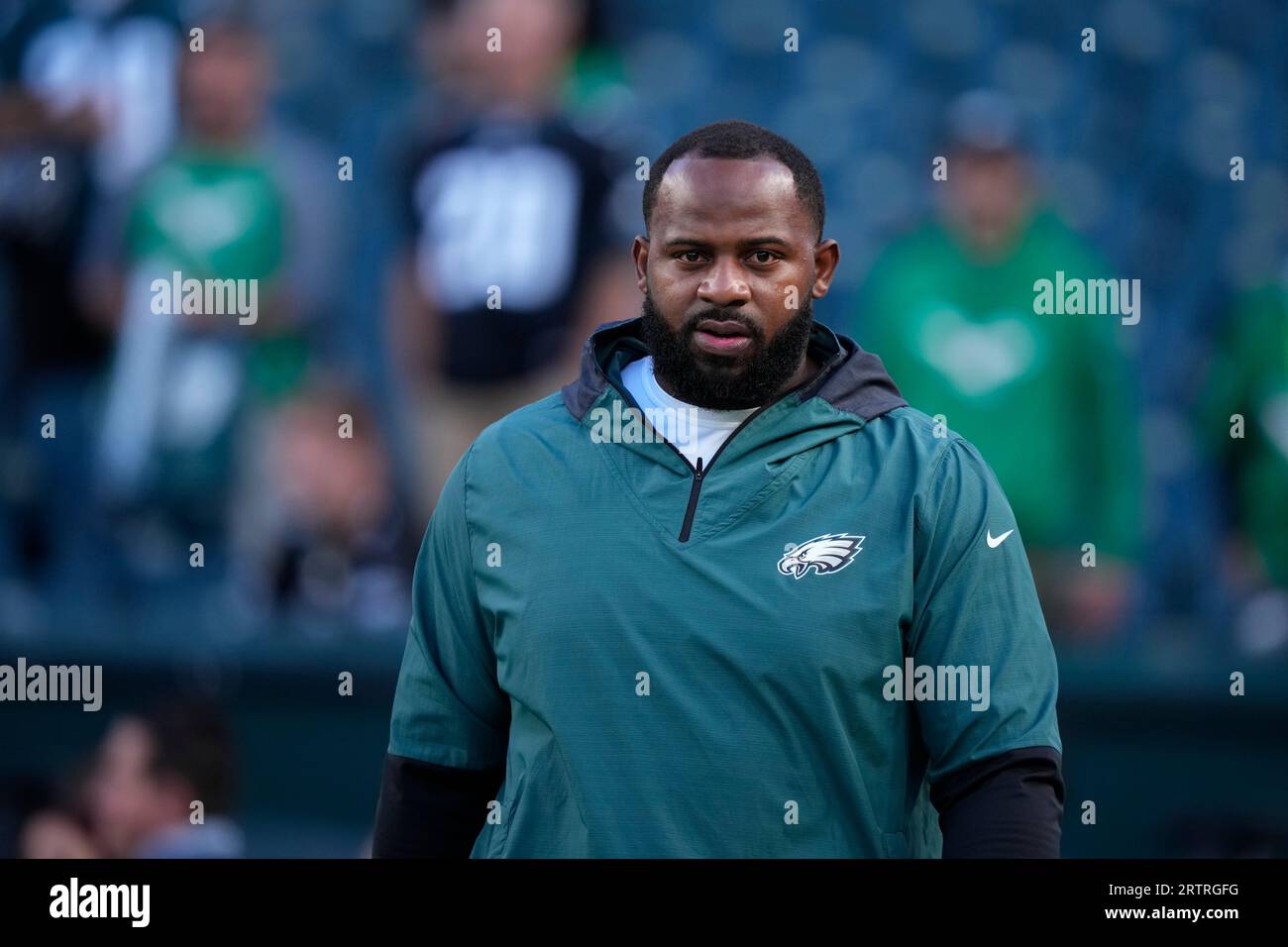 Philadelphia Eagles defensive tackle Fletcher Cox (91) warms up before ...