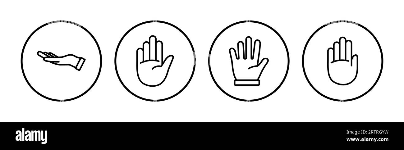 Hand icon vector. hand symbols. palm Stock Vector Image & Art - Alamy
