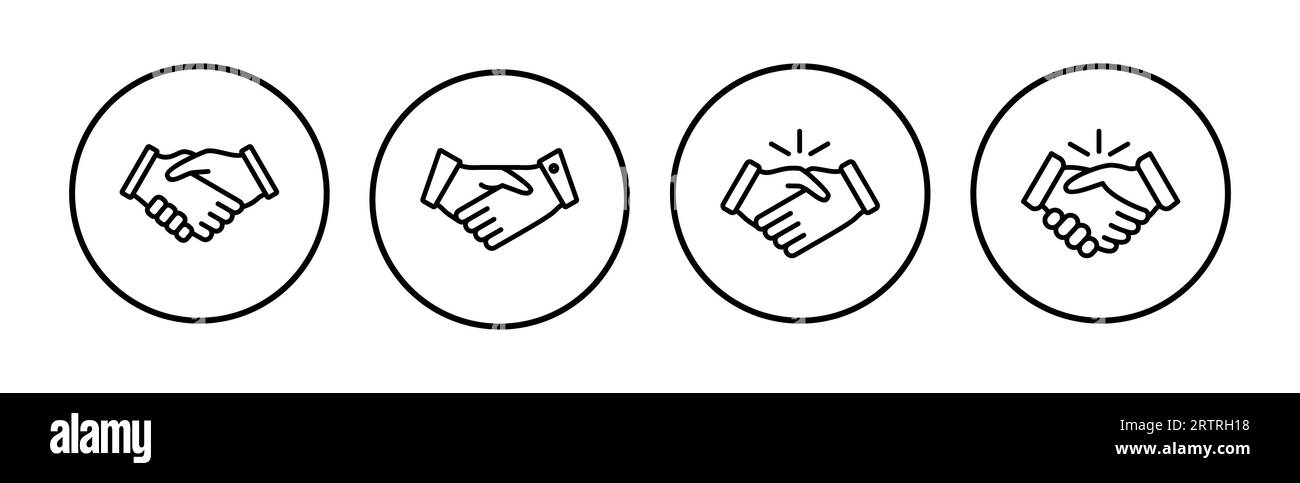 Hand shake icon vector. business handshake. contract agreement ...