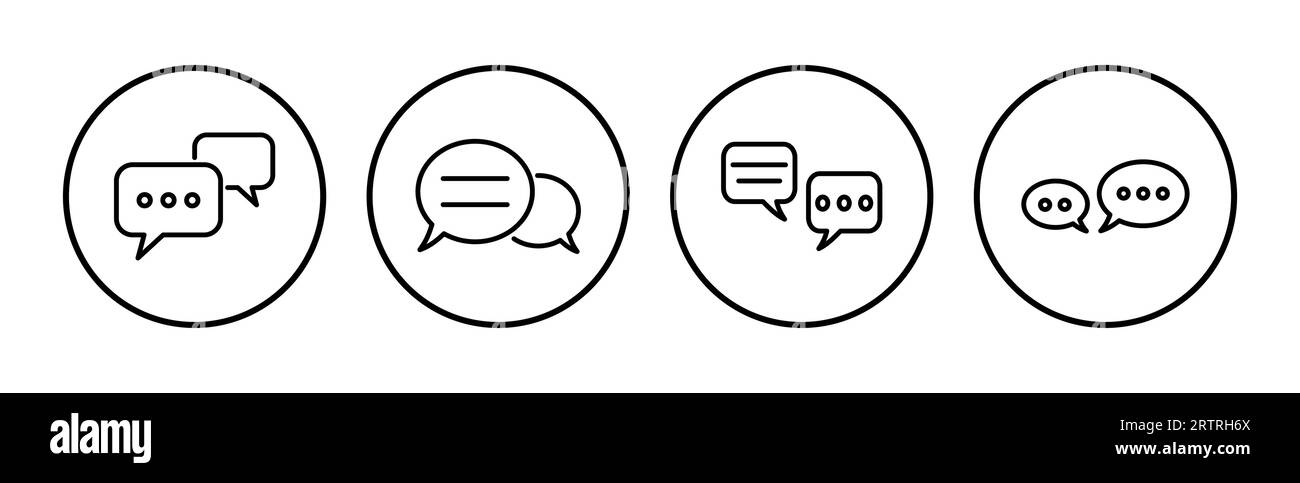 Chat icon vector. Chat Icon in trendy flat style isolated. Speech ...