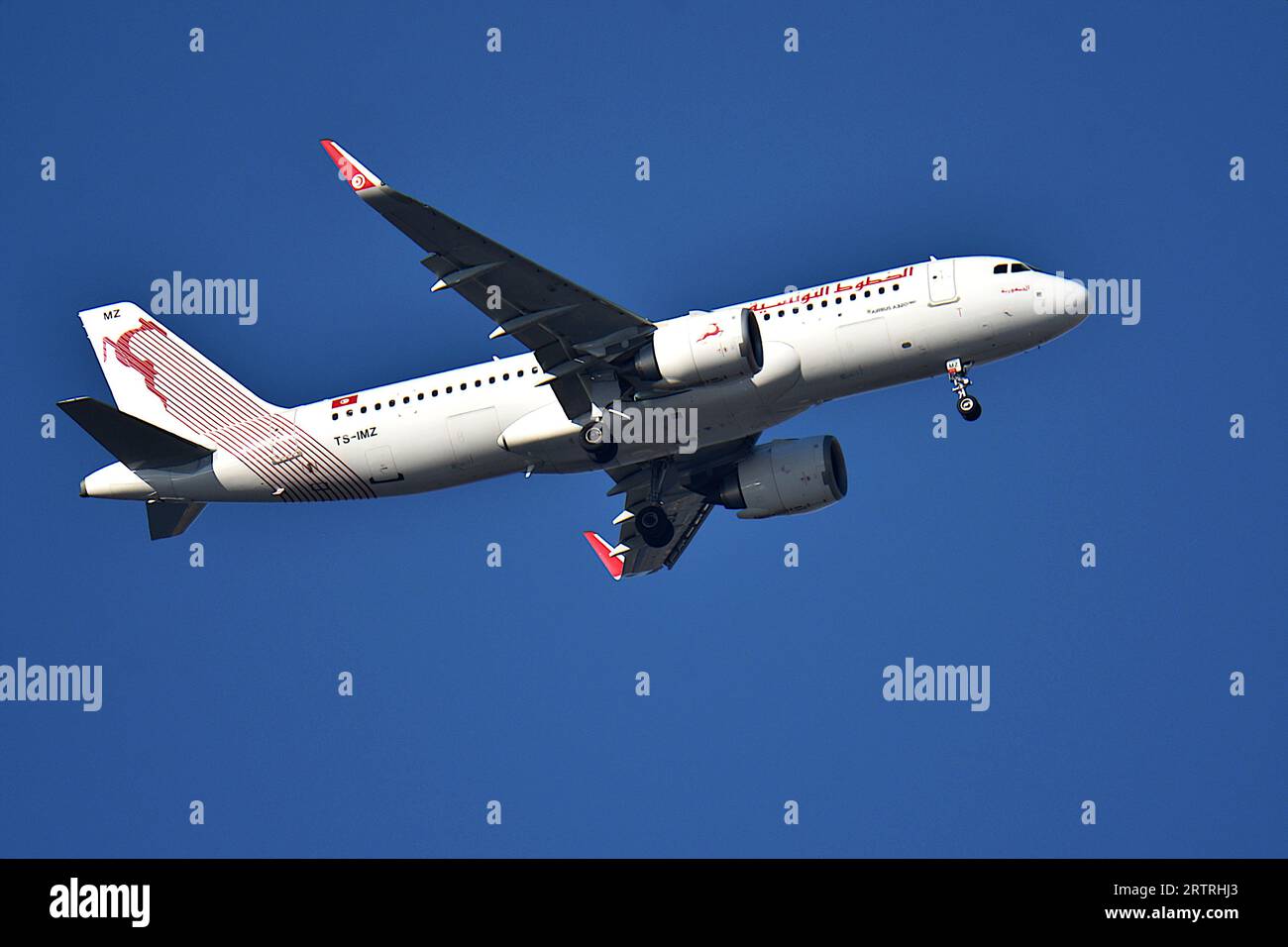 A Tunisair plane arrives at Marseille Provence Airport Stock Photo - Alamy