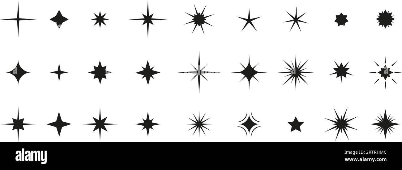 Set of aesthetic y2k star elements Stock Vector Image & Art - Alamy