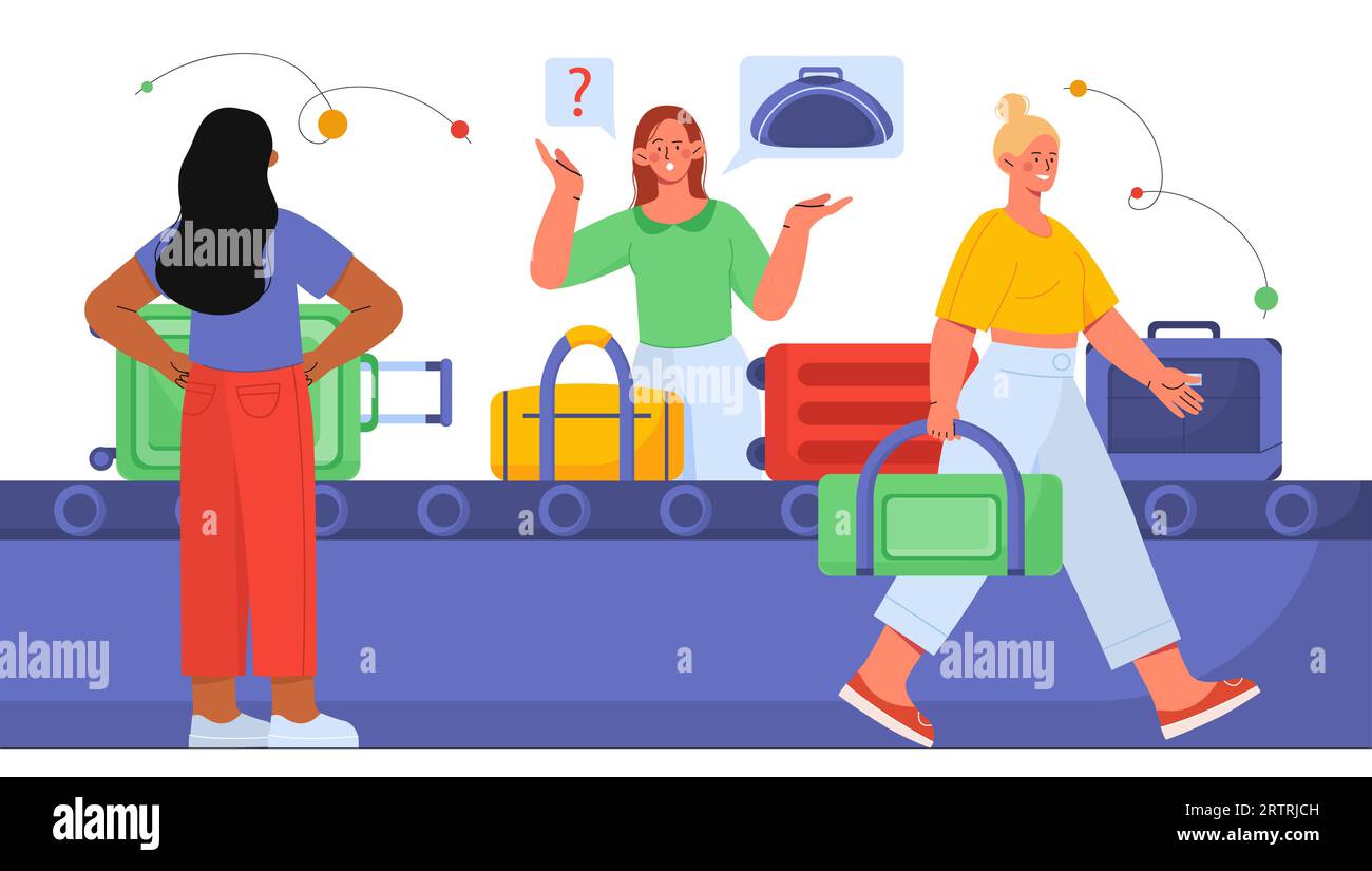 People wating baggage vector concept Stock Vector Image & Art - Alamy