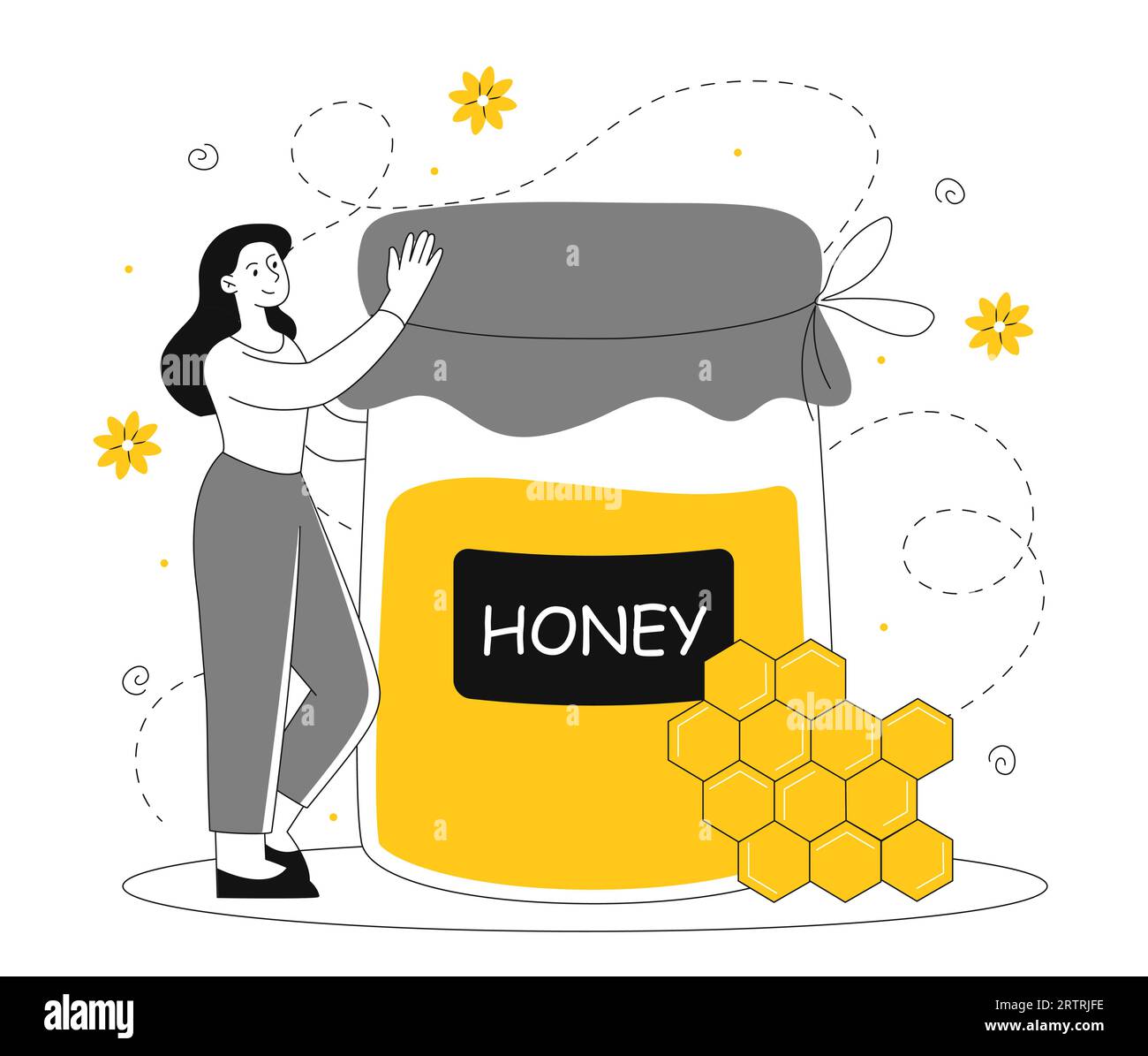 Honey woman comb Stock Vector Images - Alamy