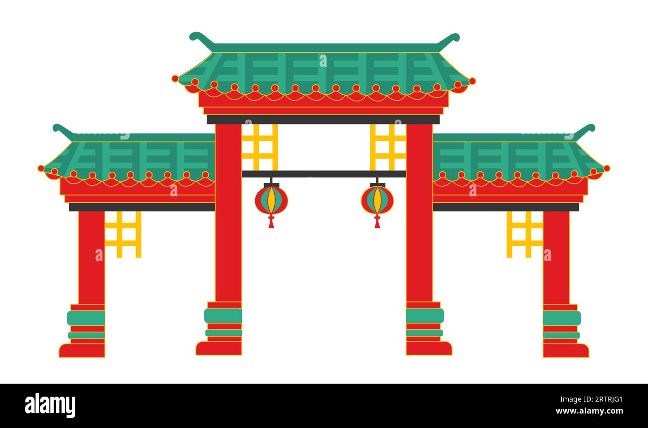 Chinese gate vector concept Stock Vector Image & Art - Alamy