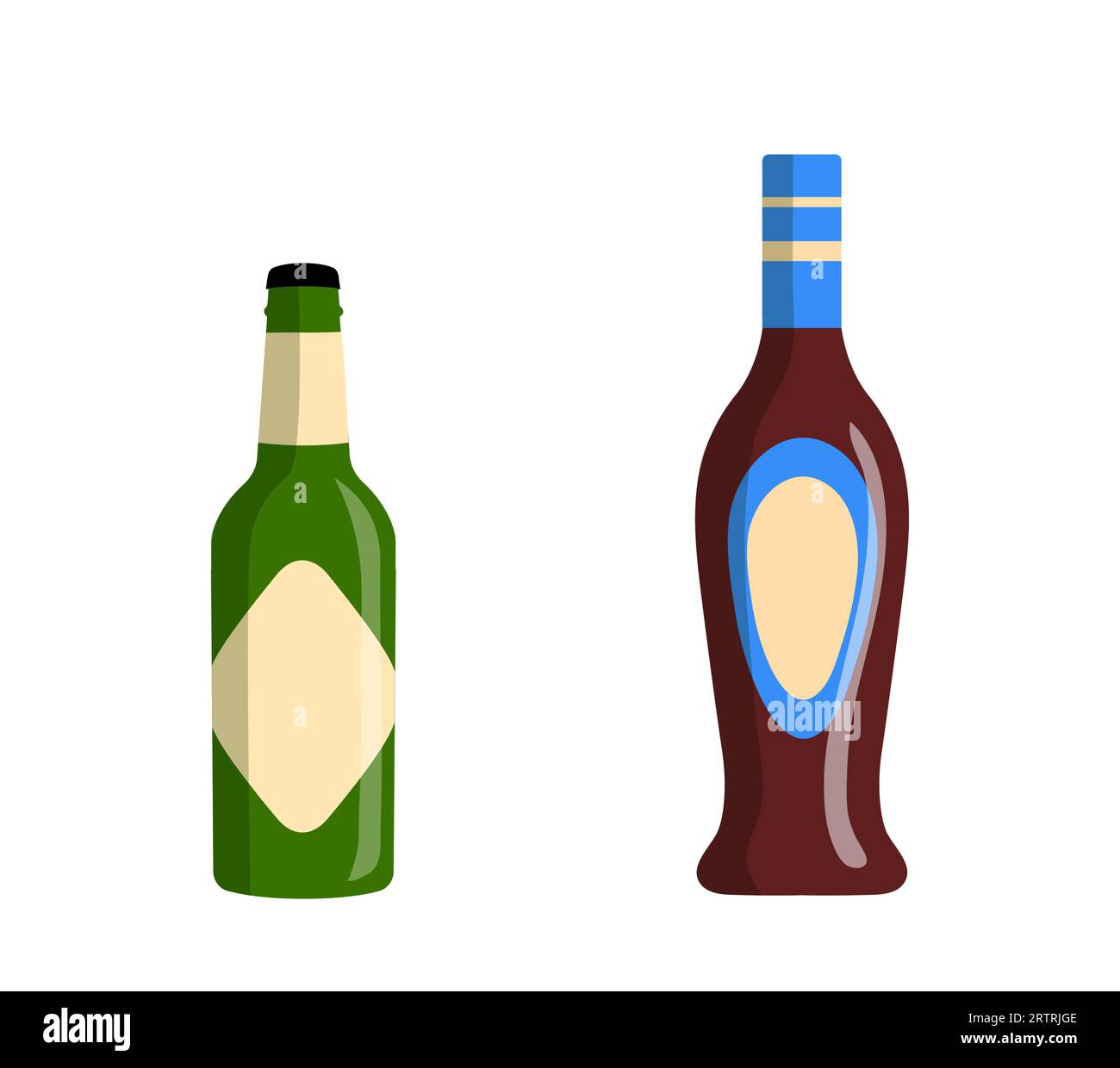 Set of bottles with alcohol vector concept Stock Vector Image & Art - Alamy