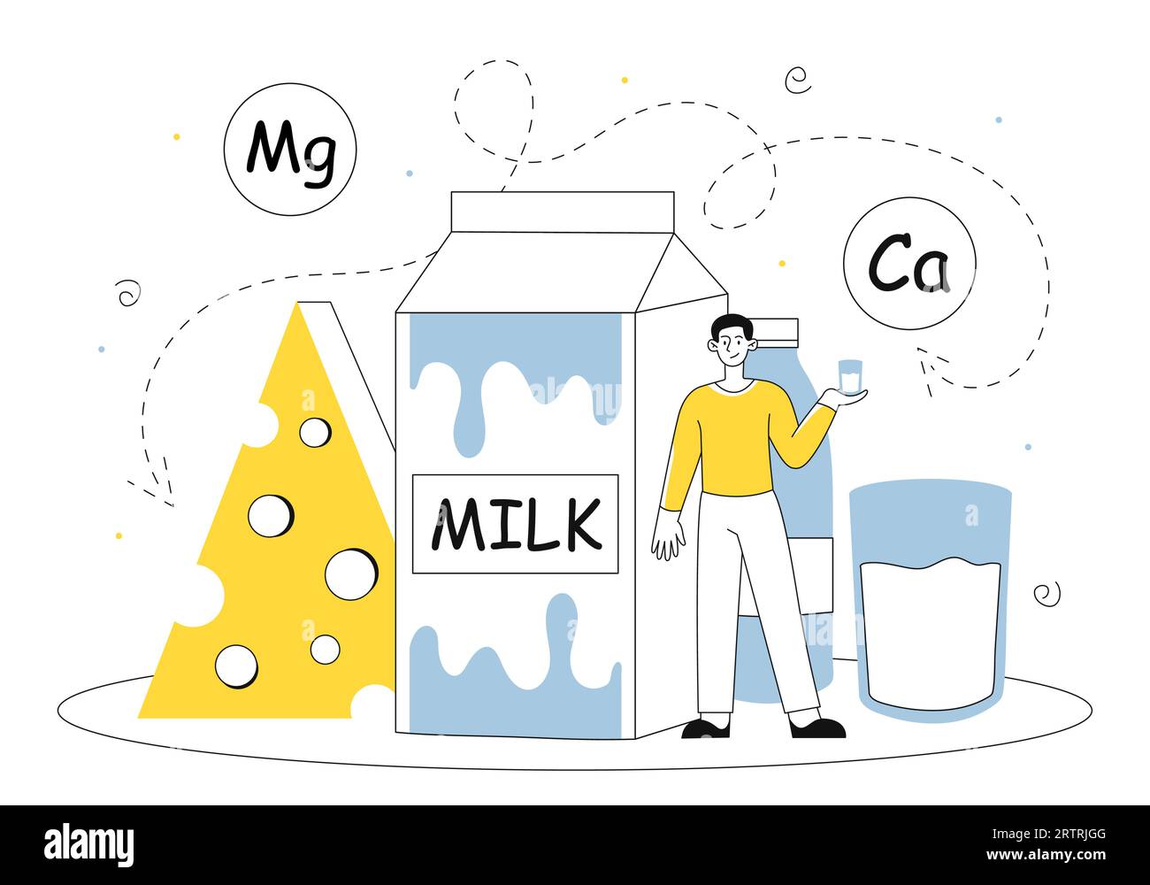 Dairy products glass milk Stock Vector Images - Alamy