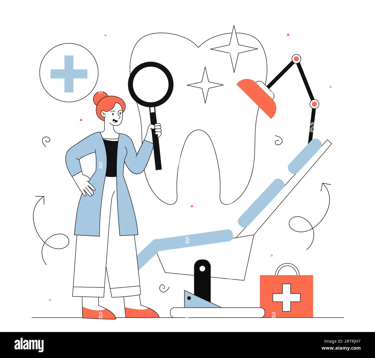 Orthodontic braces thin line Stock Vector Images - Alamy