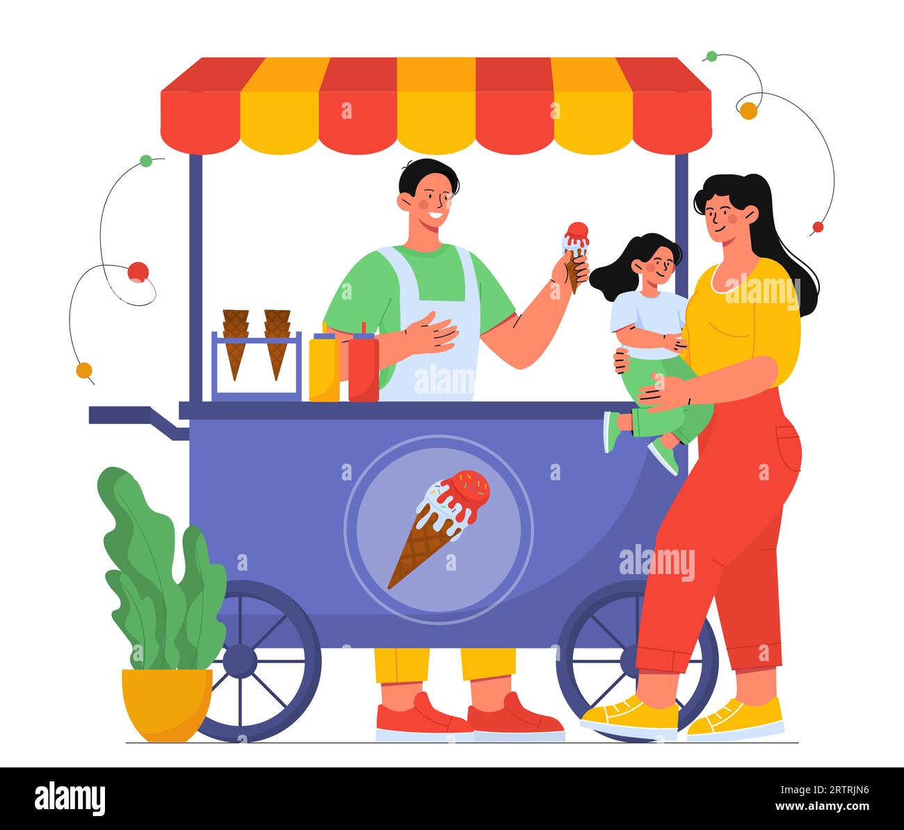 Ice cream vendor vector concept Stock Vector Image & Art - Alamy
