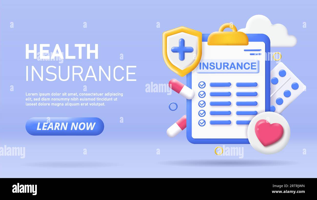 Health insurance 3D vector concept Stock Vector Image & Art - Alamy