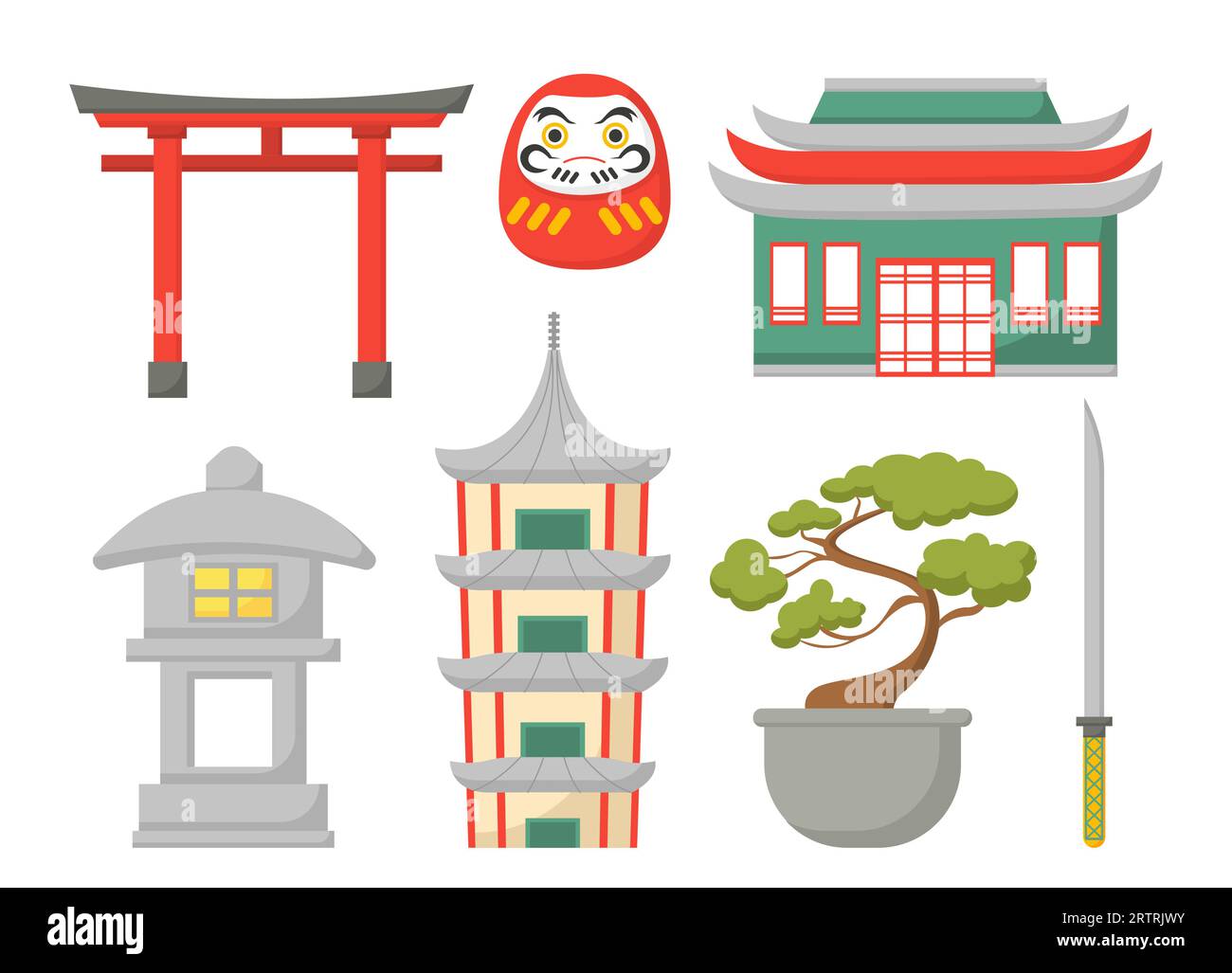 Set of Japanese elements vector concept Stock Vector Image & Art - Alamy