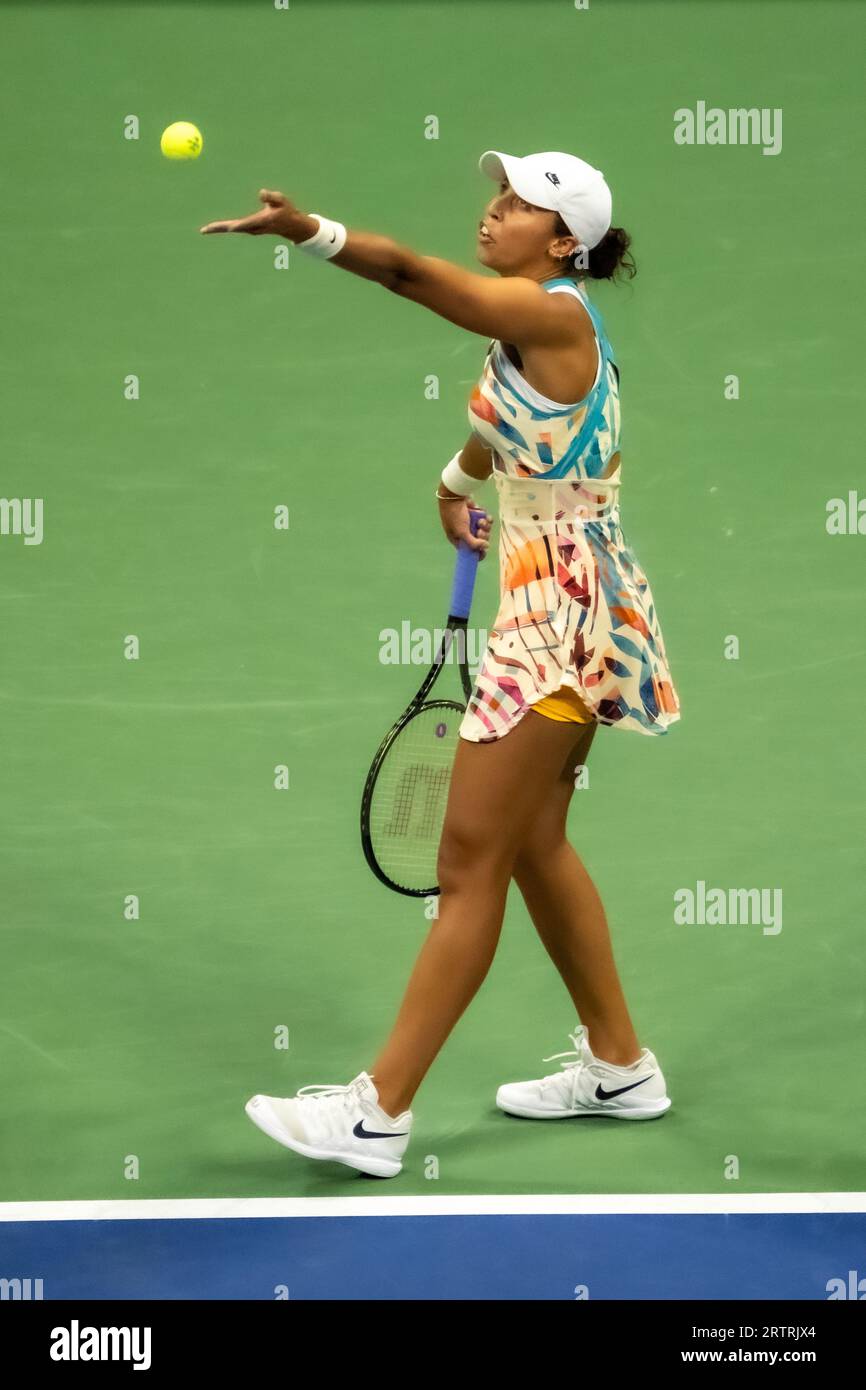 Madison Keys (USA) competing in the Women's Singles Semi-finals at the ...