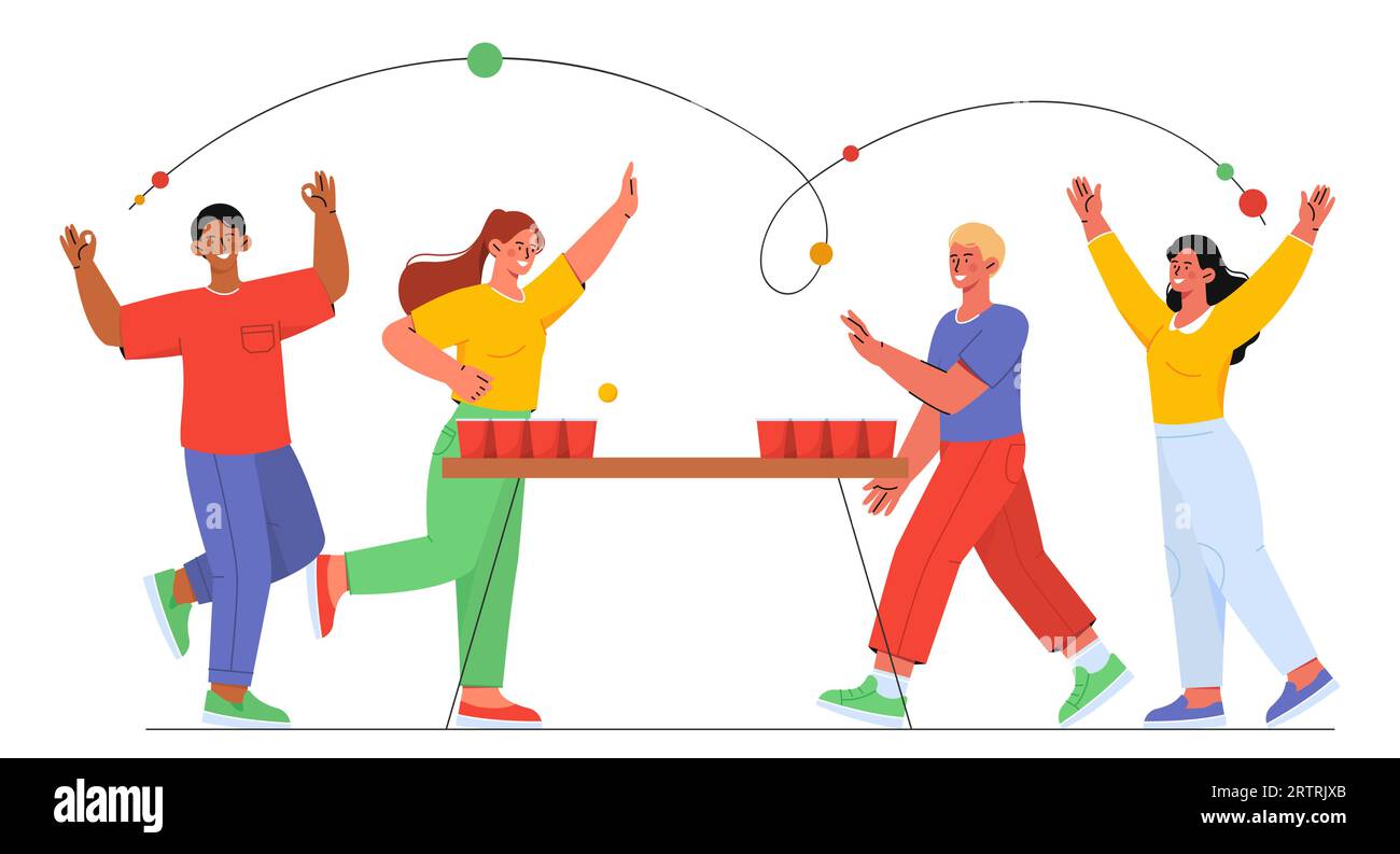 Beer pong game Cut Out Stock Images & Pictures - Alamy