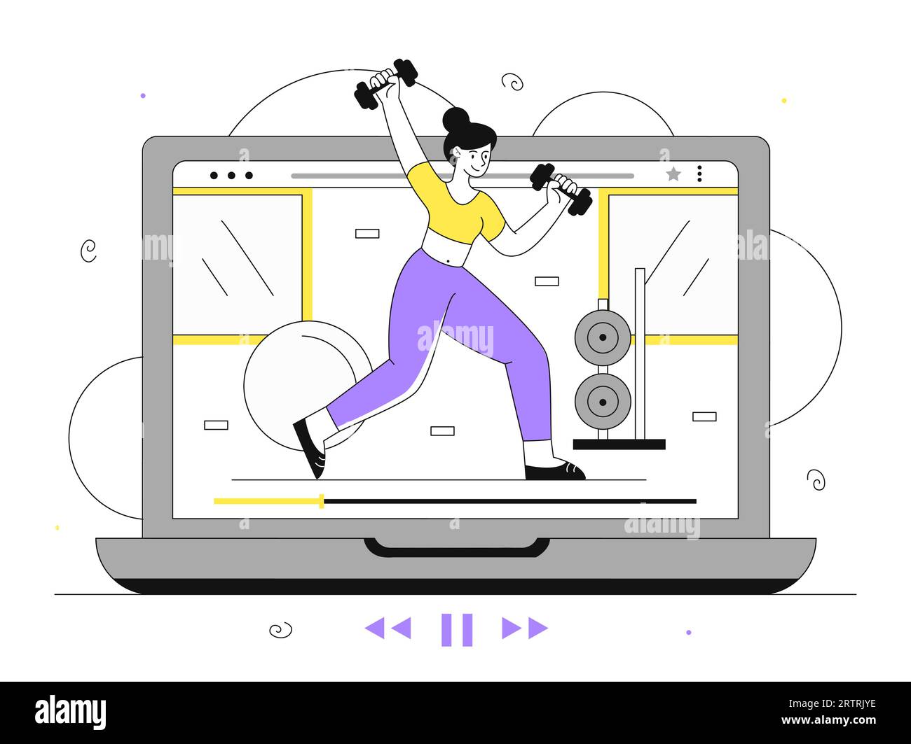 Online training vector line concept Stock Vector Image & Art - Alamy