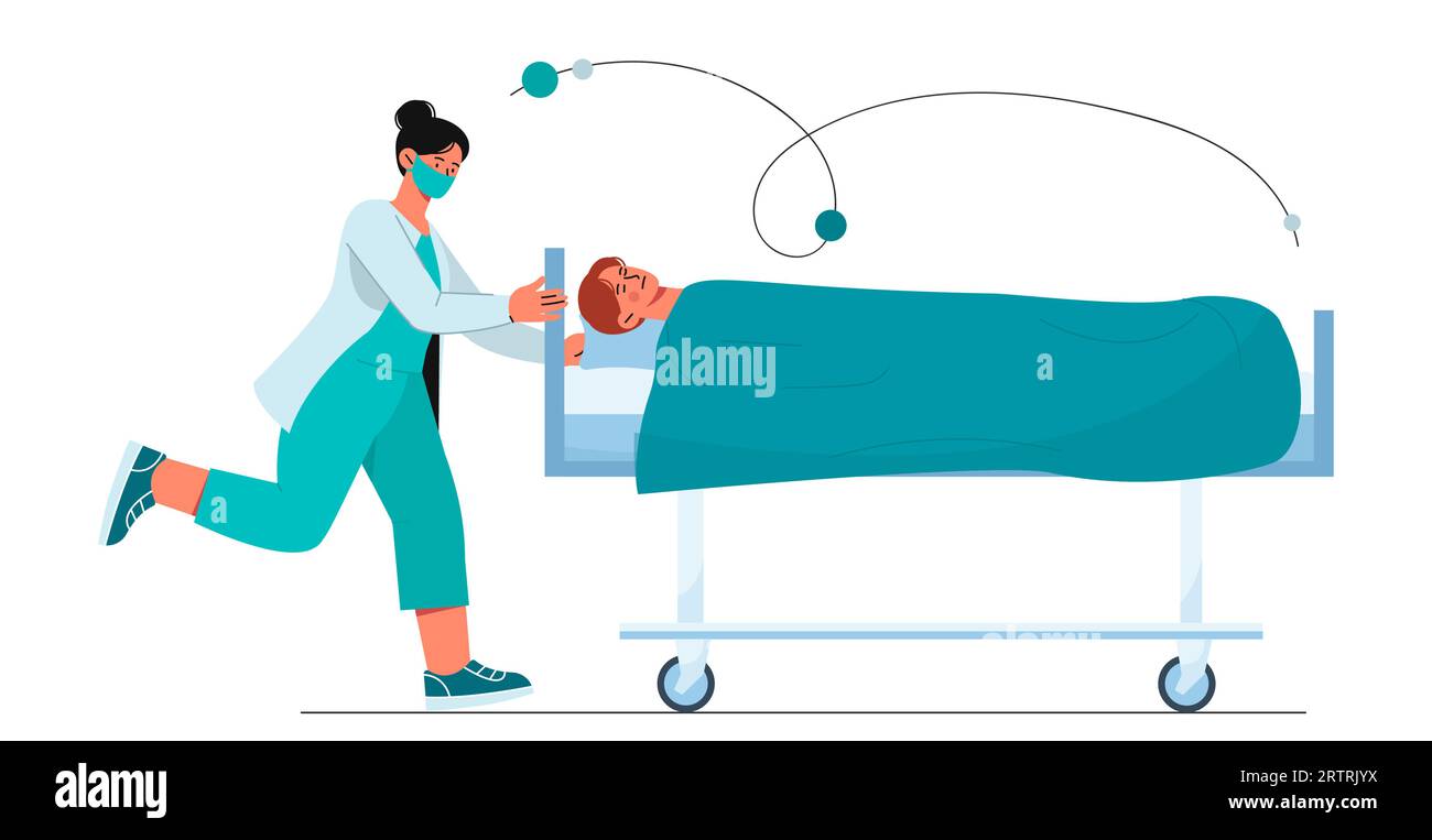 Patient on ambulance stretcher Cut Out Stock Images & Pictures - Alamy