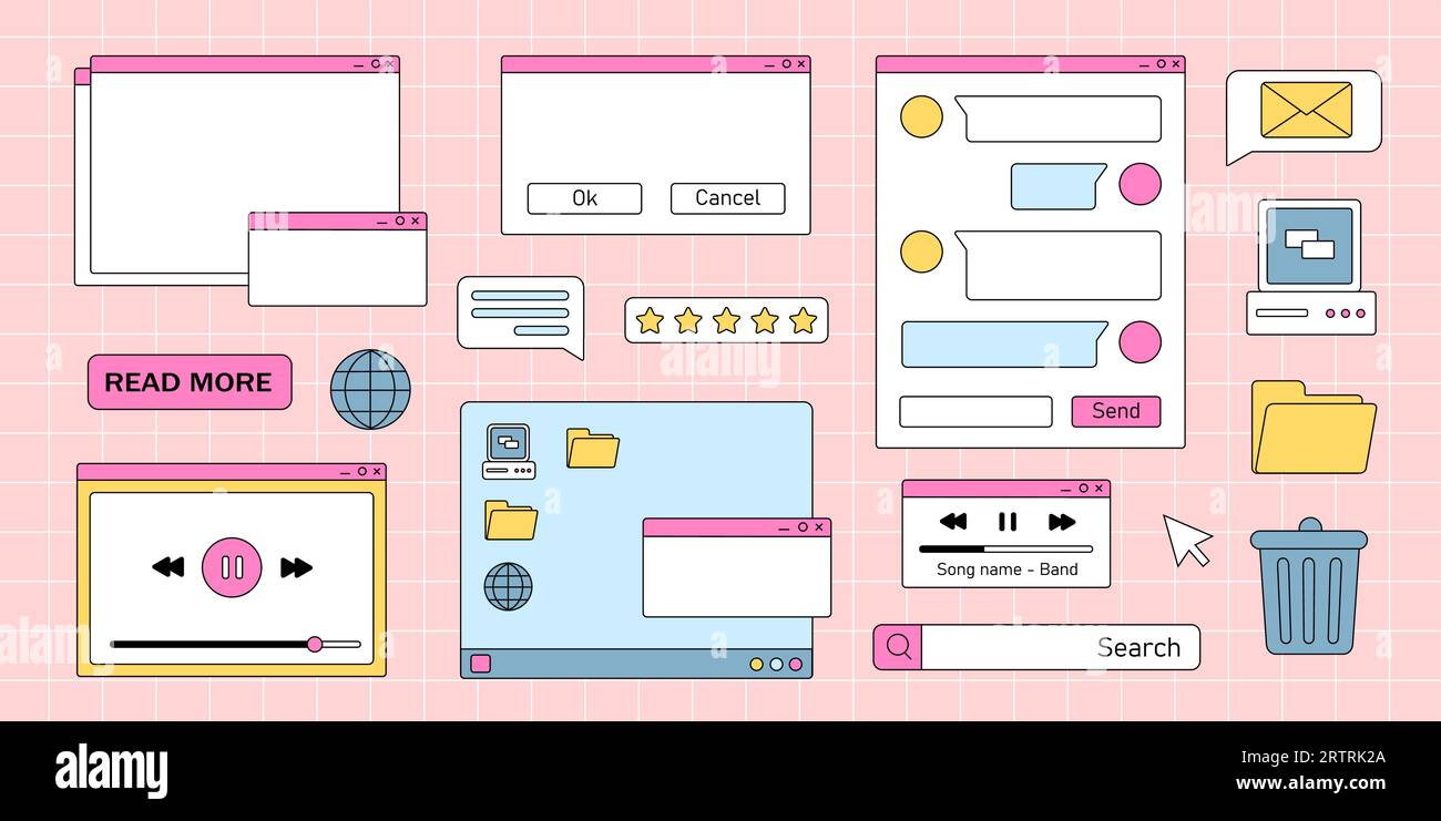 Message box retro pc hi-res stock photography and images - Alamy